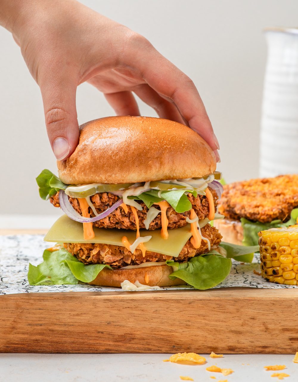 Cornflakes Double Beef Burgers, gluten-free - Peppercorn